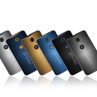 Two-Tone Brushed Metal Skin Sticker For MOTOROLA NEXUS 6 Decal Wrap ...