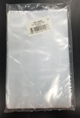 5 x 8 Clear Poly Bags .0015 mil Flat Open Top Industrial Plastic 15F ...