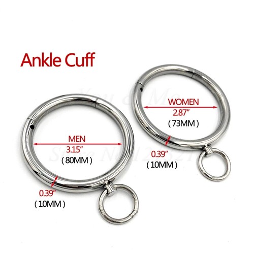 Stainless Steel Neck Collar Handcuffs Ankle Cuff Shackles Bondage ...