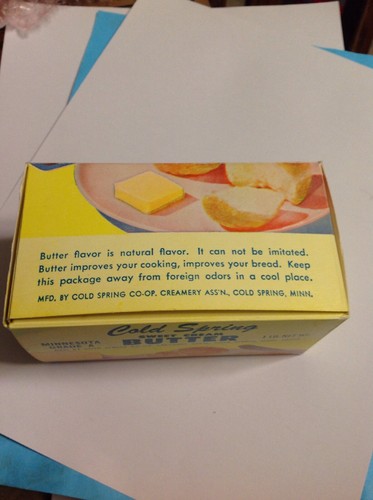 Cold Spring Butter Box Minnesota 1965 creamery richmond st cloud mn | eBay