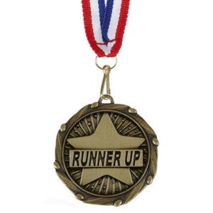Runner Up Medals AM1153.12 with Ribbon - Engraved FREE your message ...