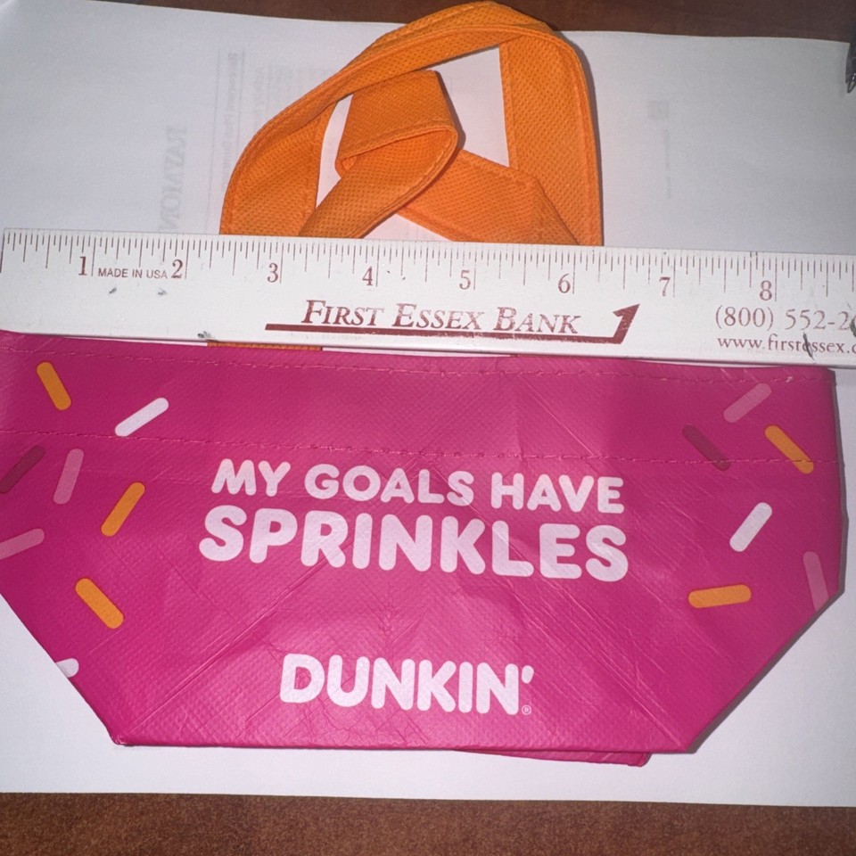 Dunkin Donuts Mini Tote Bag Orange & Pink - Limited Edition | eBay