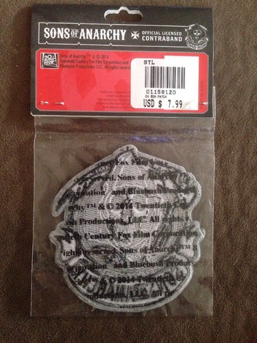 2014 Sons Of Anarchy S.O.A. Reaper Patch FX Channel S.O.A. Biker Samcro ...