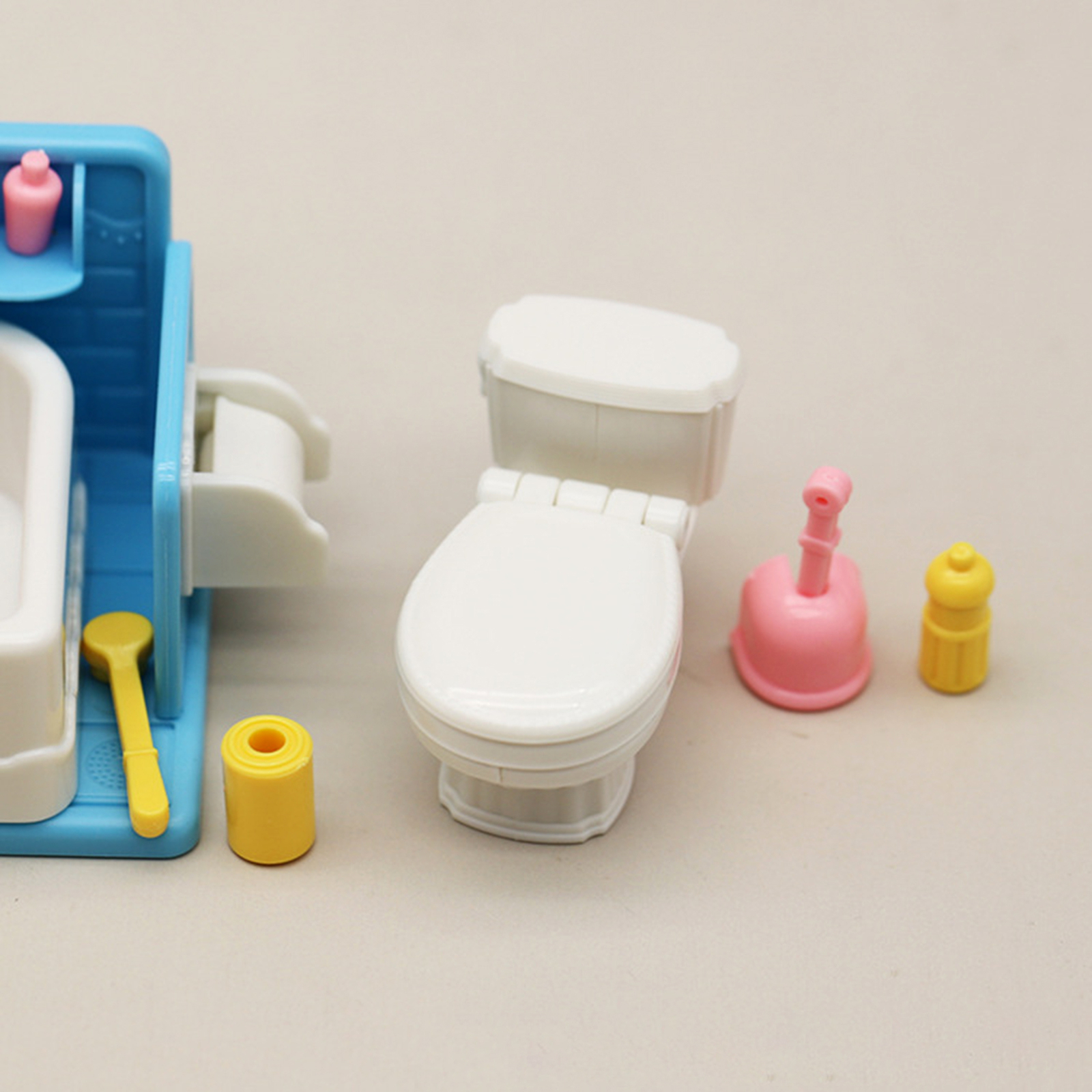 1 Set Bathroom Toy Model Anti-crack Decorative Bathroom Wash Basin Toy ...
