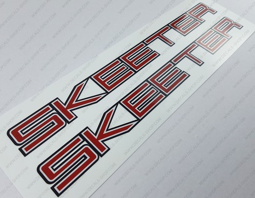 SKEETER BOAT LOGO V2 DECALS STICKERS 12" x 1.1" 2pcs. | eBay