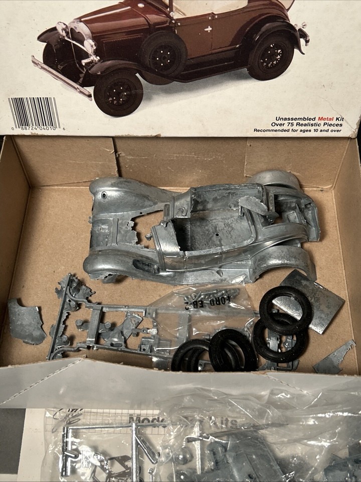 Vintage Ford Model A Roadster Metal Model Car Kit USA New In Open Box ...