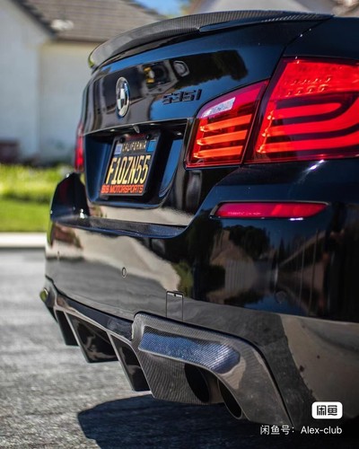 For 12-17 BMW F10 5 Series M5 Only Carbon Fiber Rear Bumper Diffuser ...