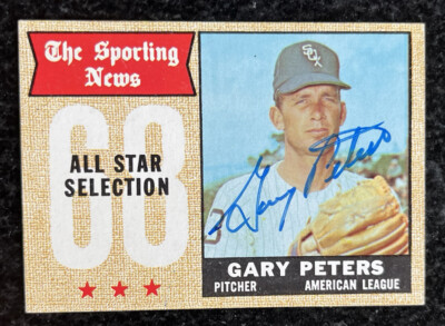GARY PETERS 1968 Topps TSN AL All-Star #379 Baseball Card AUTO ...