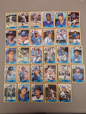 1987 Topps Baseball Seattle Mariners Factory Team Set Of 29 Cards MLB ...