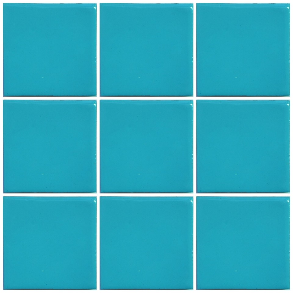 25 Mexican Talavera tiles 4x4 Plain Color Tiles Solid Turquoise S024 | eBay