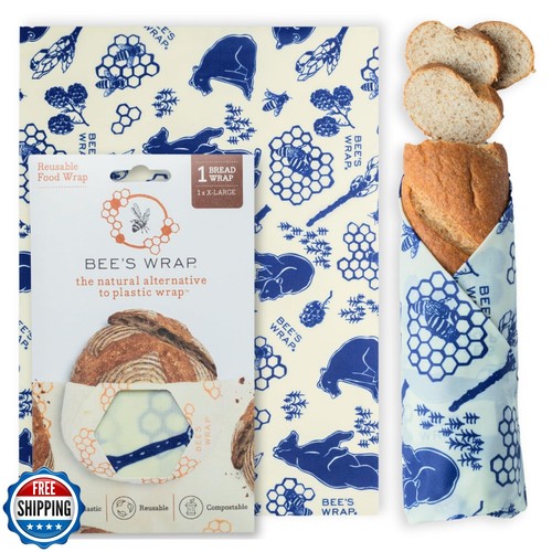 Bee's Wrap Beeswax Wraps for Food - Bees + Bears Bread Wrap - Made in USA Reu | eBay