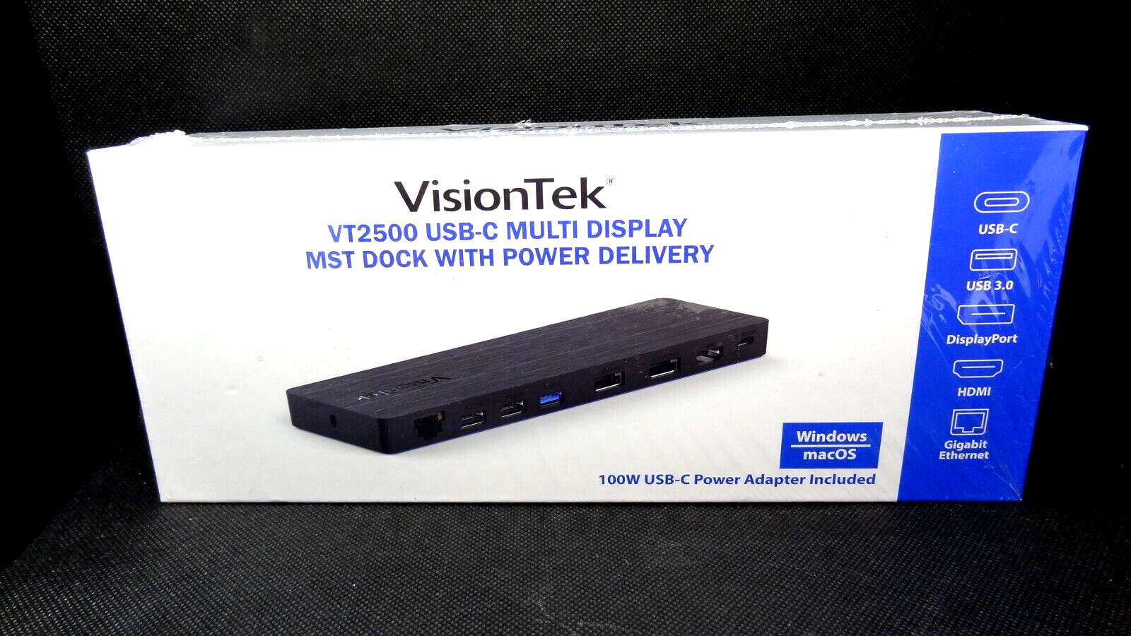 VisionTek VT2500 USB-C Multi Display MST Dock w/ Power Delivery 100W USB-C Adapt | eBay