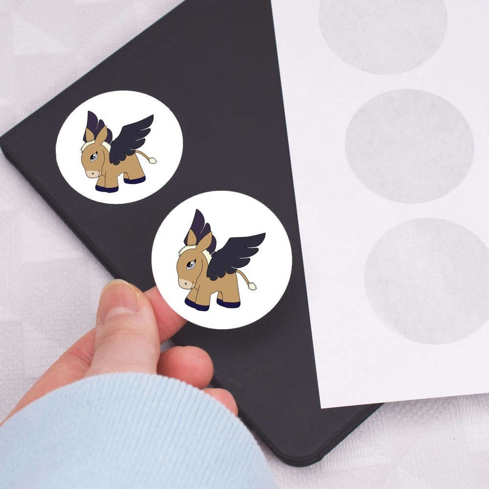 24 x 'Cartoon Winged Donkey' Stickers (SK00076397) | eBay