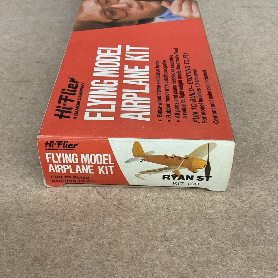 Hi-Flier Ryan ST Flying Model Airplane Kit 17” Wood Model Kit No. 108 ...