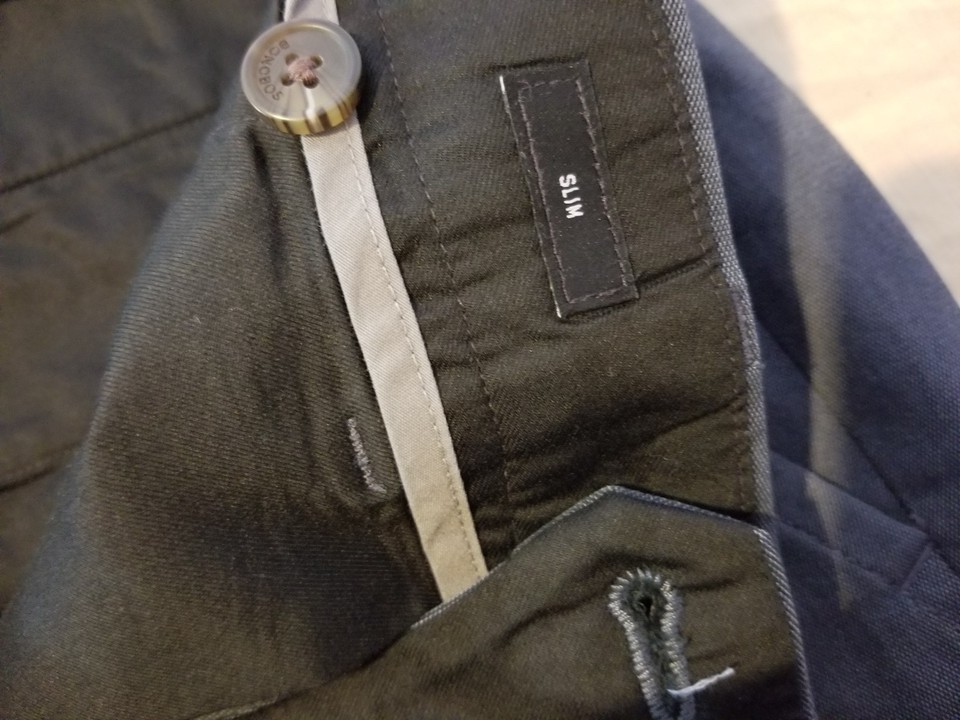 Mens Bonobos Khaki Dress Pants 36x30 Navy Blue Slack Trouser Chino | eBay