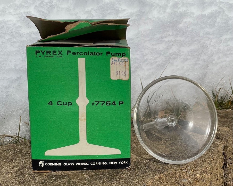 4 Cup Pyrex Percolator Replacement Stem/Pump 7754P with Original Box | eBay