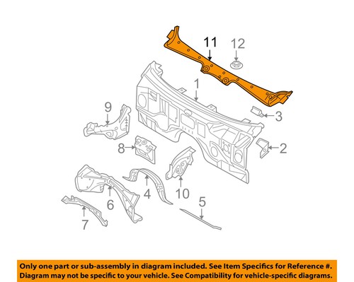 Auto Parts and Vehicles BMW OEM 06-10 550i-Cowl Panel Windshield Wiper ...