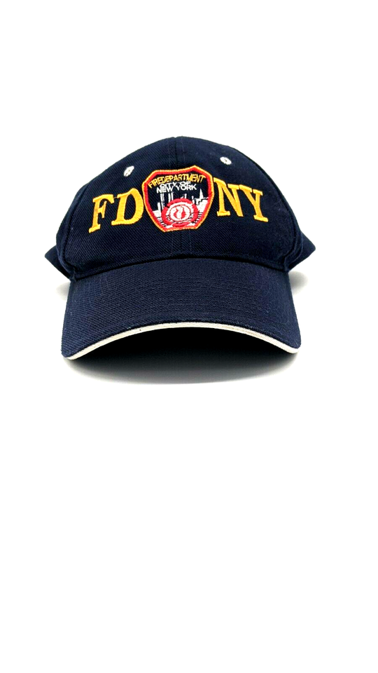 FDNY Baseball Hat Cap New York Fire Department Adjustable Navy Blue ...