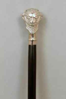 JOKER Head Handle Walking Canes Stick Victorian Nautical Wooden Stick ...