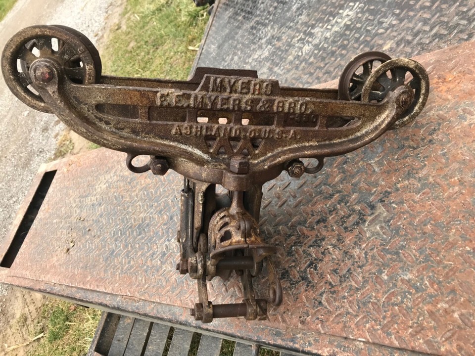 FE Myers & Bro. O.K. Unloader Hay Trolley Cast Iron Ashland Ohio ,Man ...