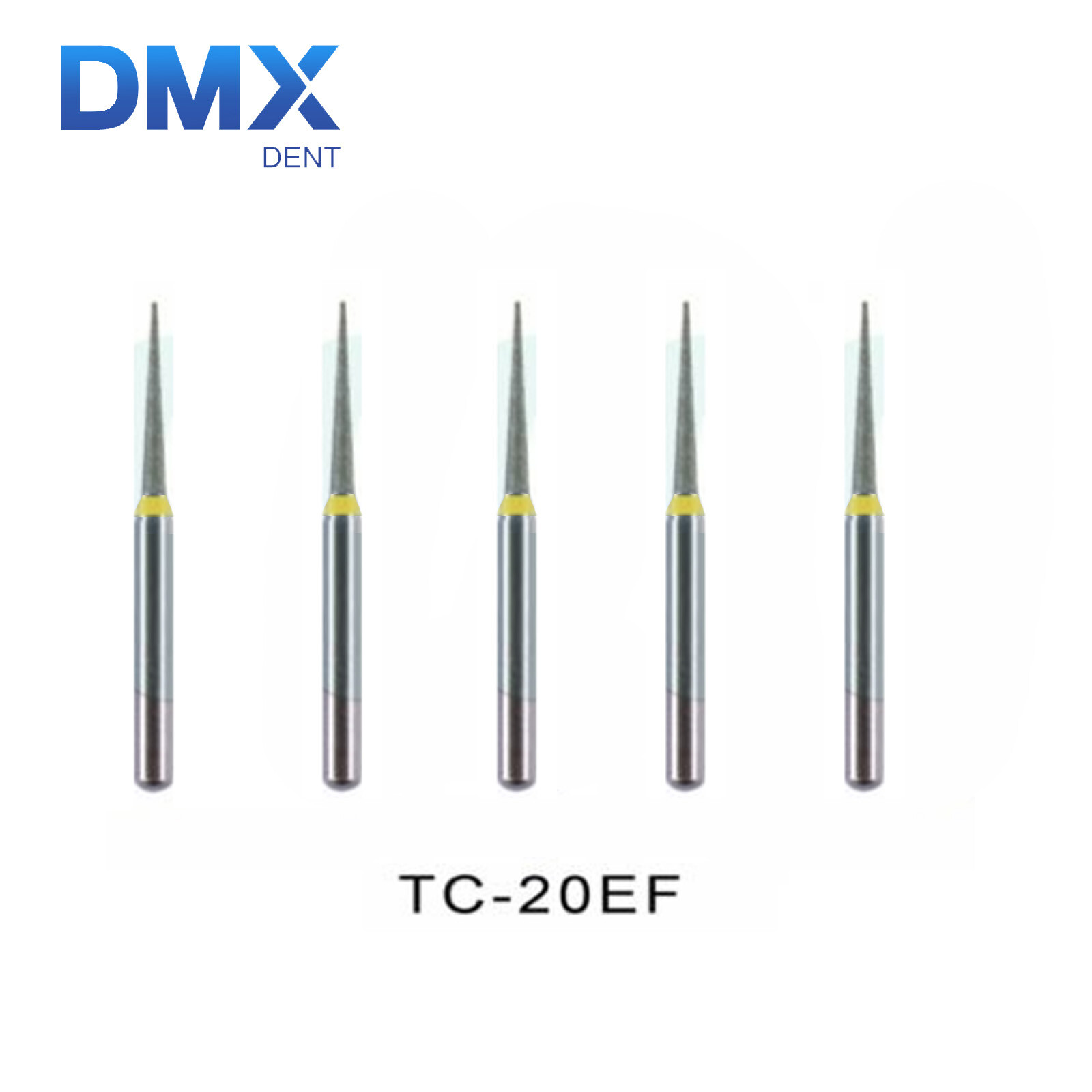 10Pcs Dental Diamond Burs FG Needle Taper TC-20EF Extra Fine Grit High ...