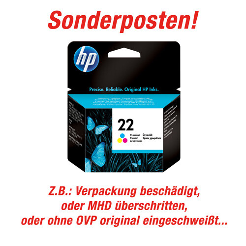 Original HP 22 Patrone für PSC 1402 1410 1415 1417 Deskjet F300 D1400 ...