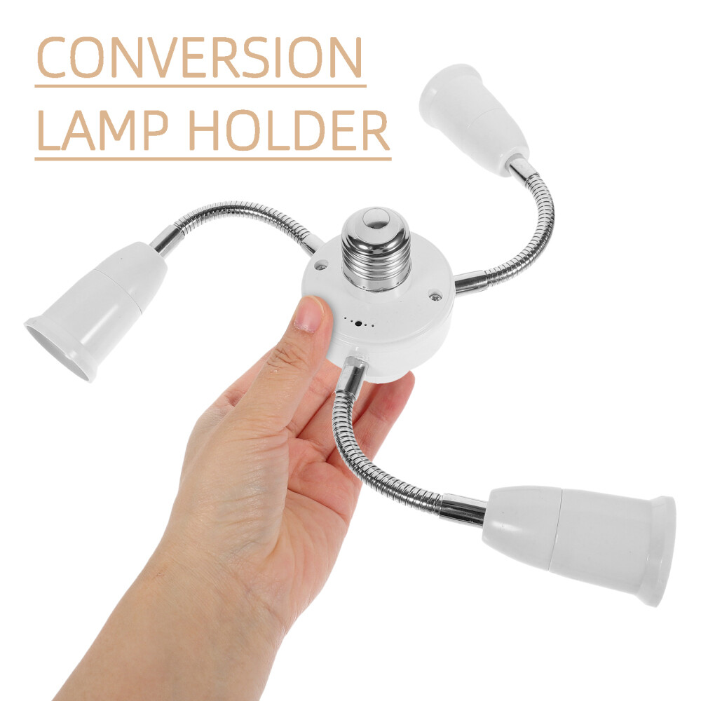 Multi-plugs Light Socket Converter E27 Light Bulb Holder Extension ...