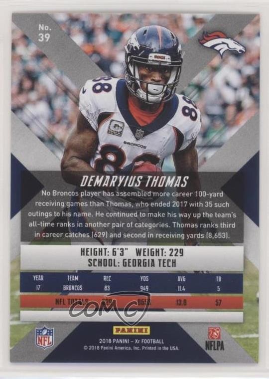 2018 Panini XR Orange /99 Demaryius Thomas #39 | eBay