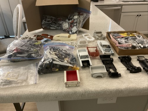 Plastic Junkyard Model Car Parts And Tires And Rims | eBay