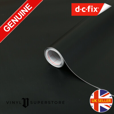 D-C FIX MATT BLACK STICKY BACK PLASTIC SELF ADHESIVE VINYL FILM 67.5cm ...
