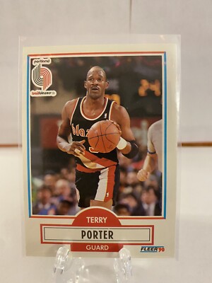 Terry Porter 1990-91 Fleer Portland Trail Blazers NBA Basketball Card ...