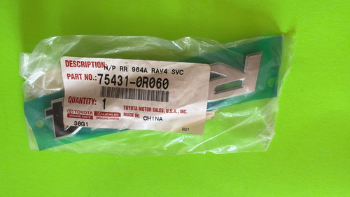 06 10 12 TOYOTA RAV4 LIFTGATE EMBLEM 75431 0R060 | eBay