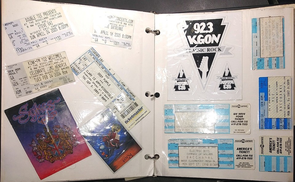 100+ vintage HARD ROCK/HEAVY METAL CONCERT TICKET STUBS Judas Priest in ...