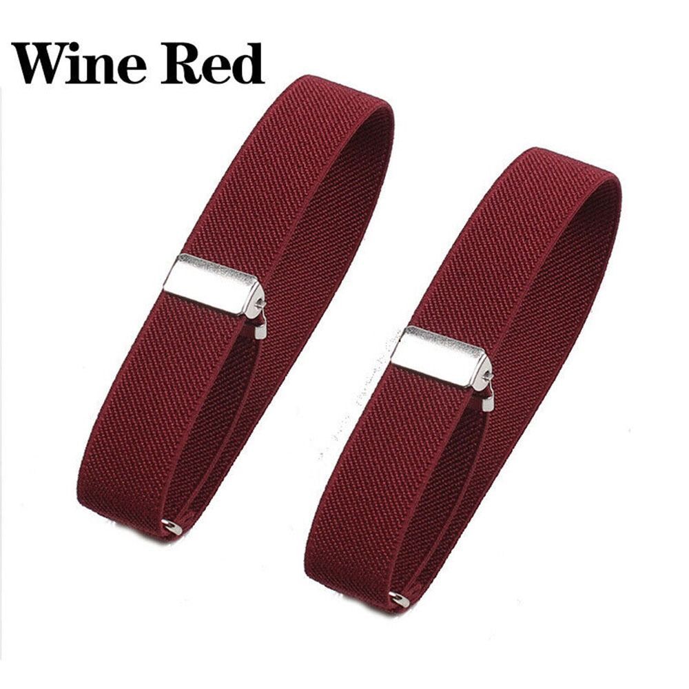 2Pair Unisex Elastic Adjustable Shirt Sleeve Holders Garter Straps Arm ...