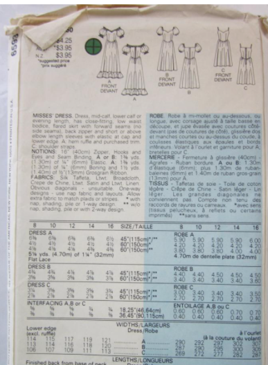Incomplete: Misses Dress Butterick Sewing Pattern 6593 Size 10 | eBay
