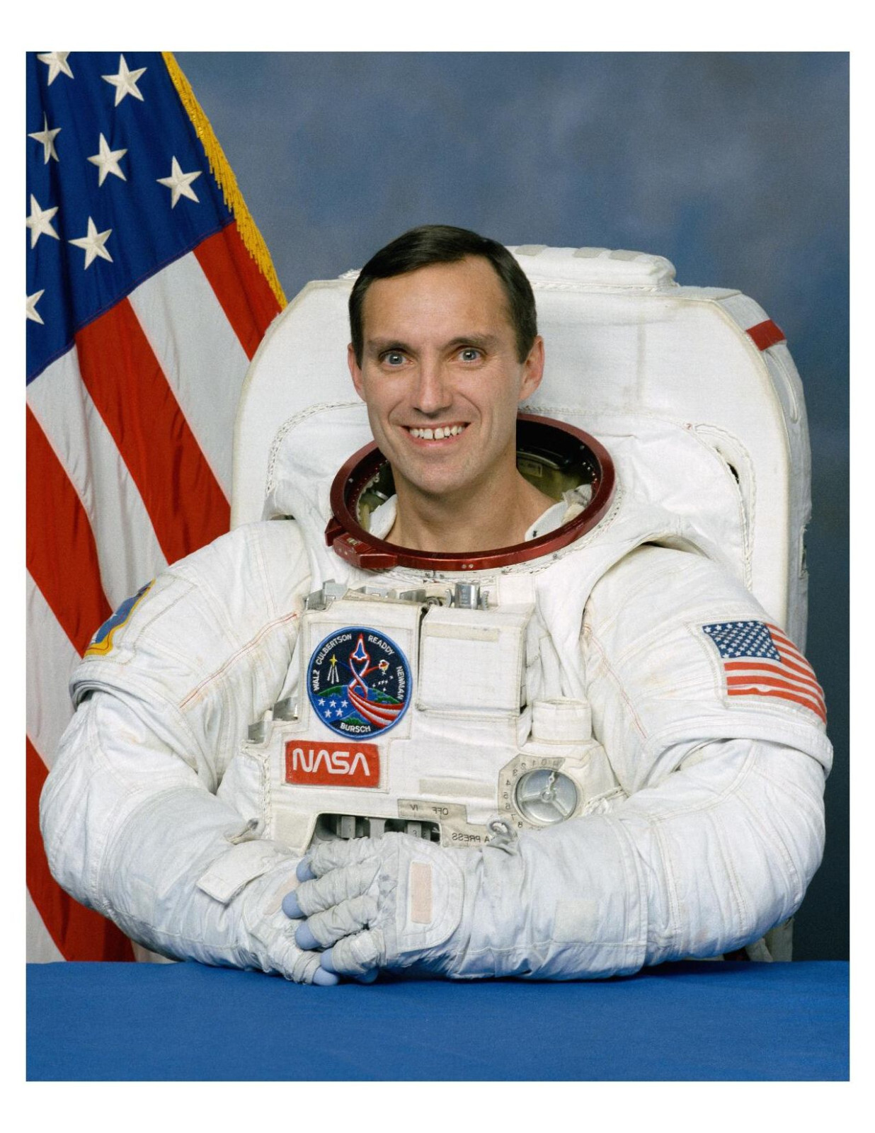 NASA Astronaut Carl Erwin Walz 1995 Portrait 8x10 Photo Print On 8.5" x ...