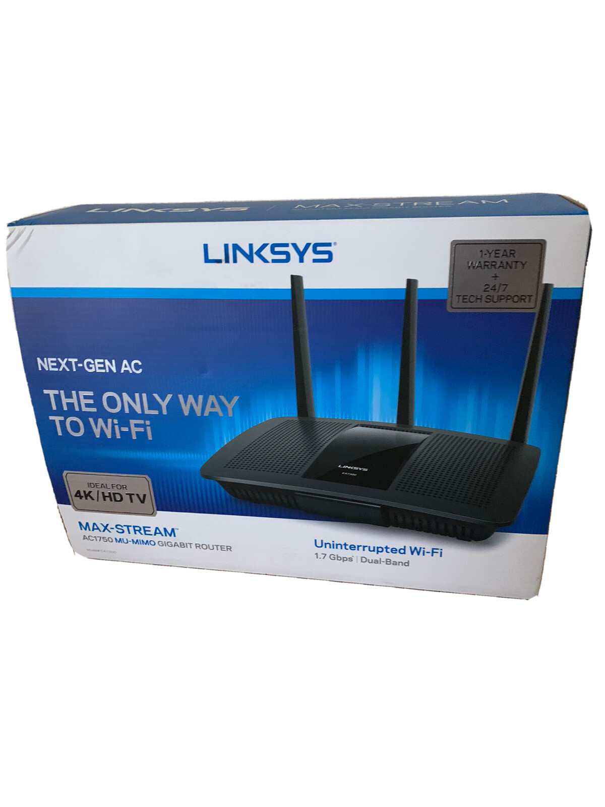 Linksys Ac1750 Max-stream Mu-mimo WiFi Router - Black for sale online ...