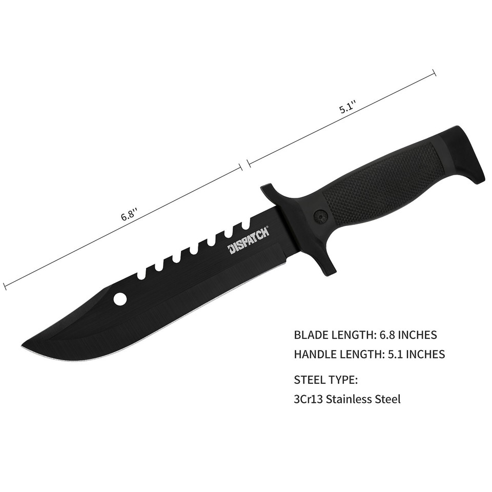 12"Fixed Blade Knife With Sheath Fixed Blade Hunting Knives Tactical ...