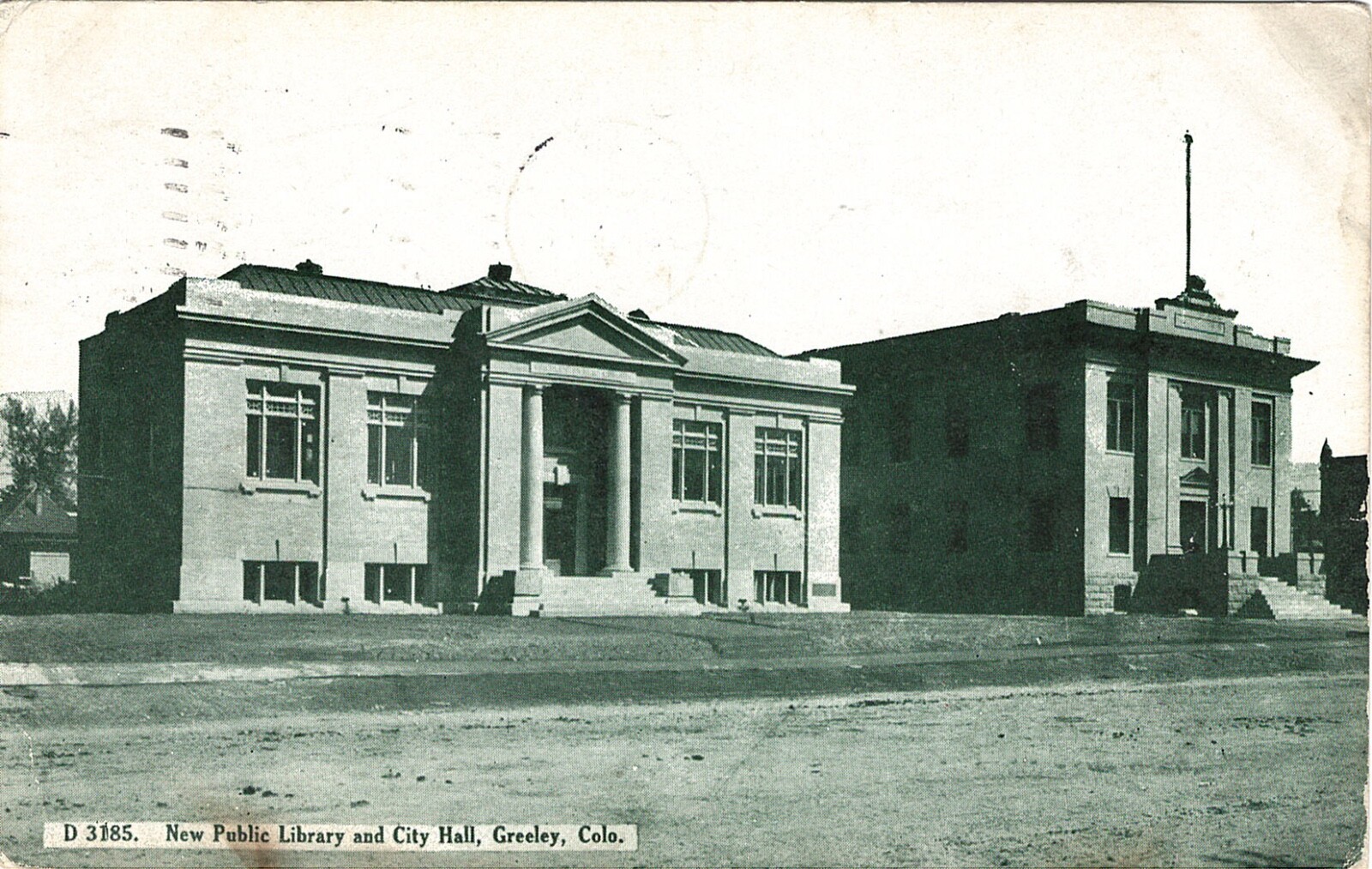 Vintage Postcard New Public Library and City Hall Greeley COLORADO 1910 ...