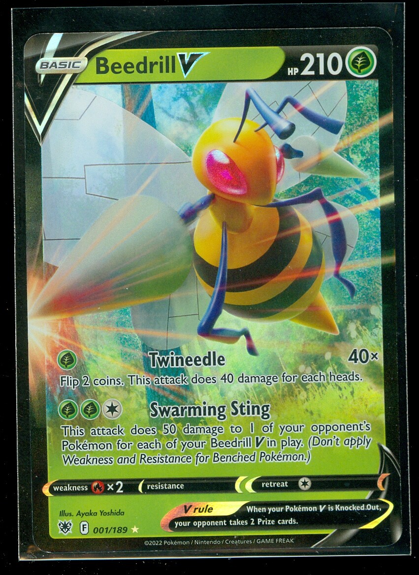 Pokemon BEEDRILL V 001/189 - Astral Radiance - ULTRA RARE HOLO - MINT ...