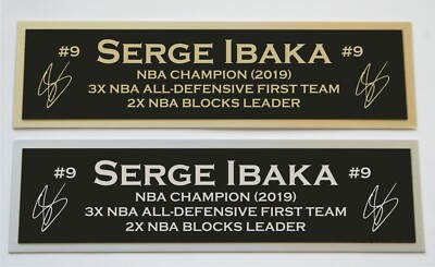 Serge Ibaka nameplate for signed autographed basketball photo jersey | eBay