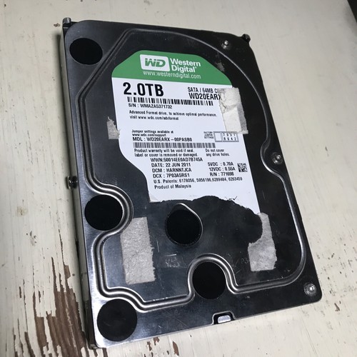Western Digital 2TB Hard Drive Caviar Green SATA 3.5" WD20EARX-00PASB0 ...