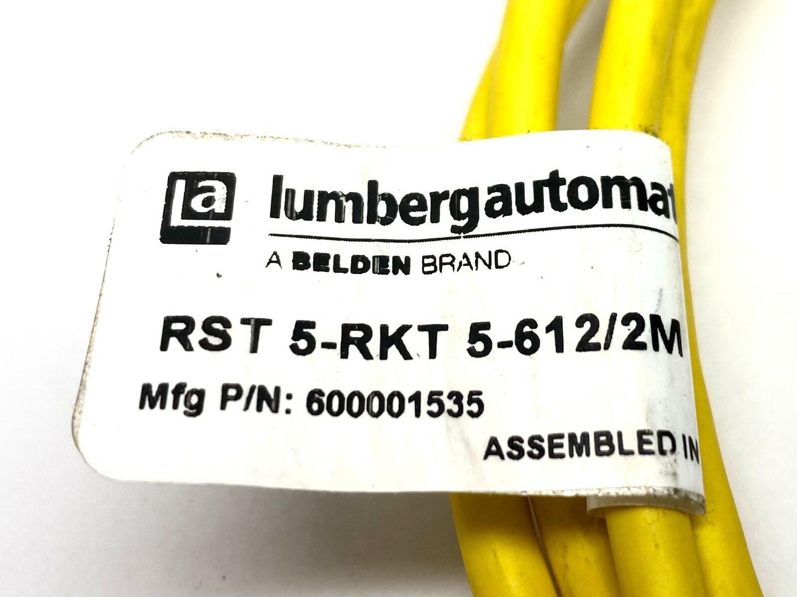 Lumberg Automation RST 5-RKT 5-612/2M Double Ended M12 Cordset 5-Pin M ...
