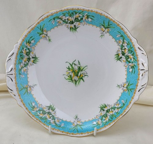 Queen Anne Marilyn Bone China Cake plate with Tab Handles 10" across ...