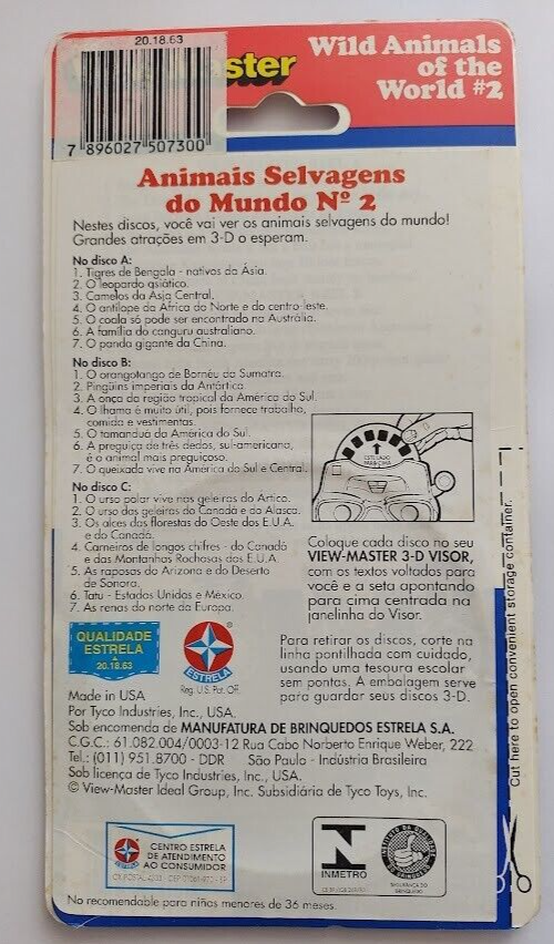 USA Tyco View-Master 3D Children´s Wild Animals of the World #2 | eBay