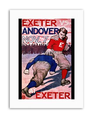 FOOTBALL EXETER ANDOVER PHILLIPS ACADEMY USA Poster Sport Canvas art ...