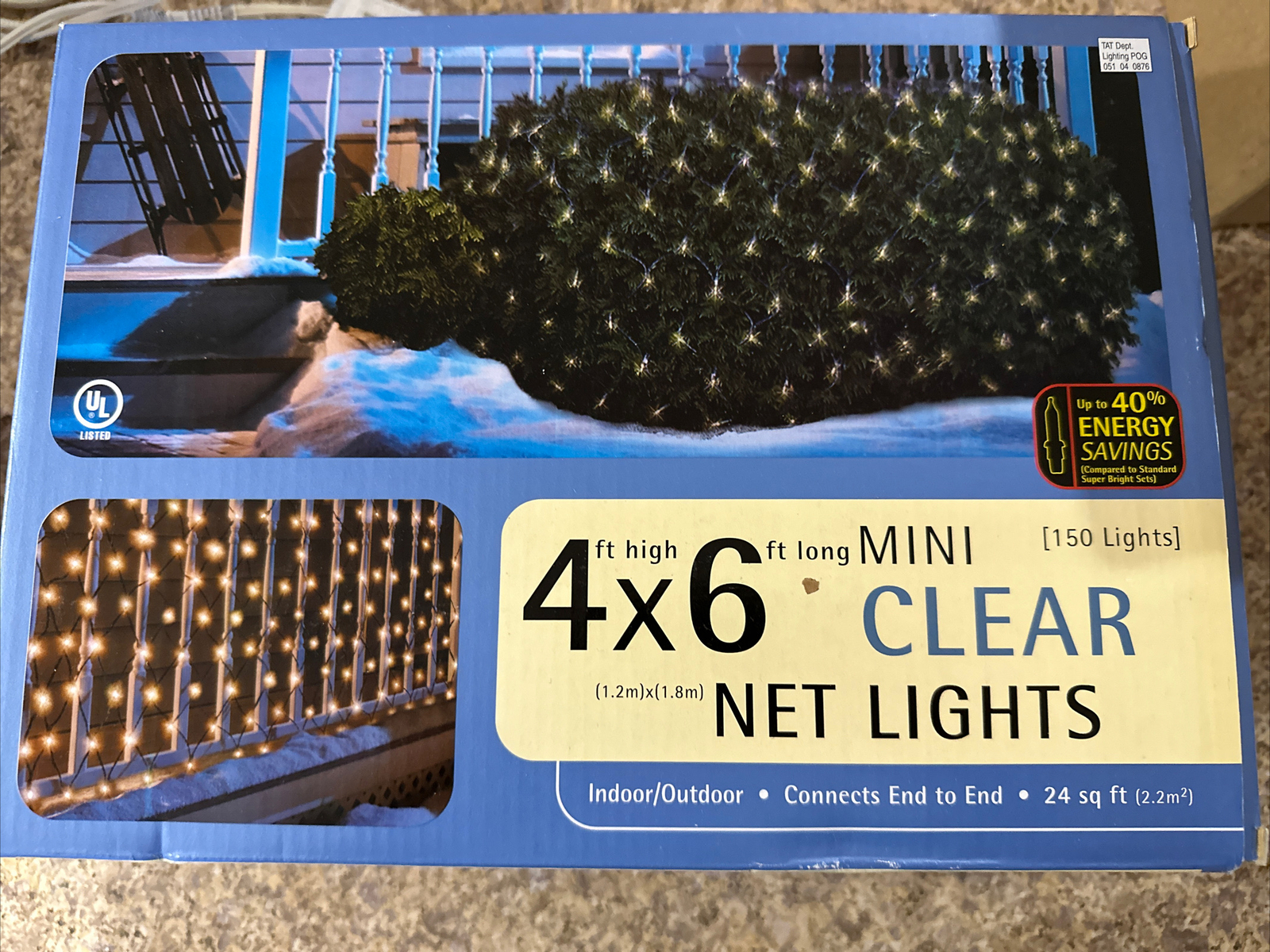 Christmas 150 Mini Net Lights Clear Color 4' x 6' Home Accents | eBay