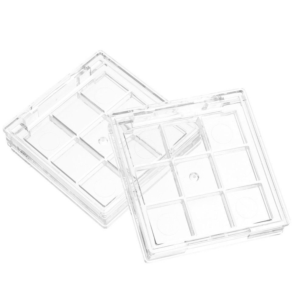 2 Pcs Plastic Empty Eyeshadow Pallet Compact Refillable Makeup ...