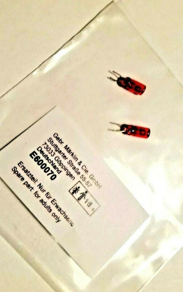 Marklin 600070, 60007 Red Color Light Bulbs, Bi-Pin, 19 Volt For ...