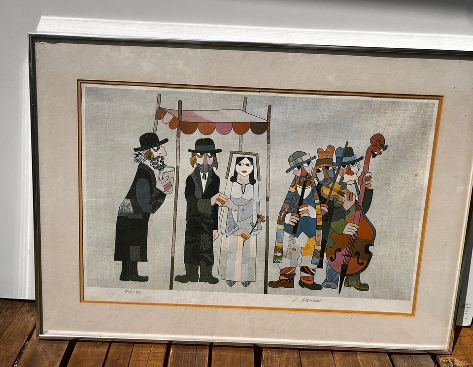JOVAN OBICAN "Wedding" SIGNED Print 394/600 Jewish Folk Art | eBay